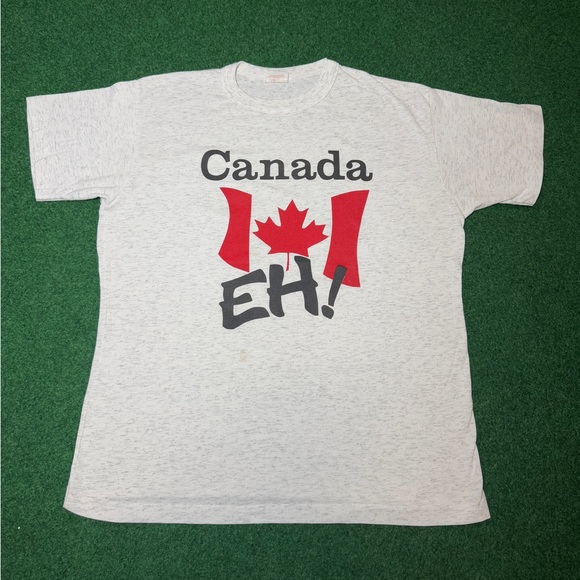 Shirts | Vintage 9s Canada Eh Retro Canadian Flag Ml Funny Tourist T ...